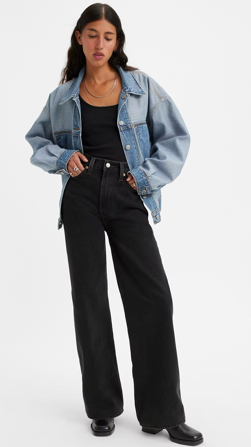Jeans Ribcage Wide leg - Rosie Posie | Boutique Kitsch
